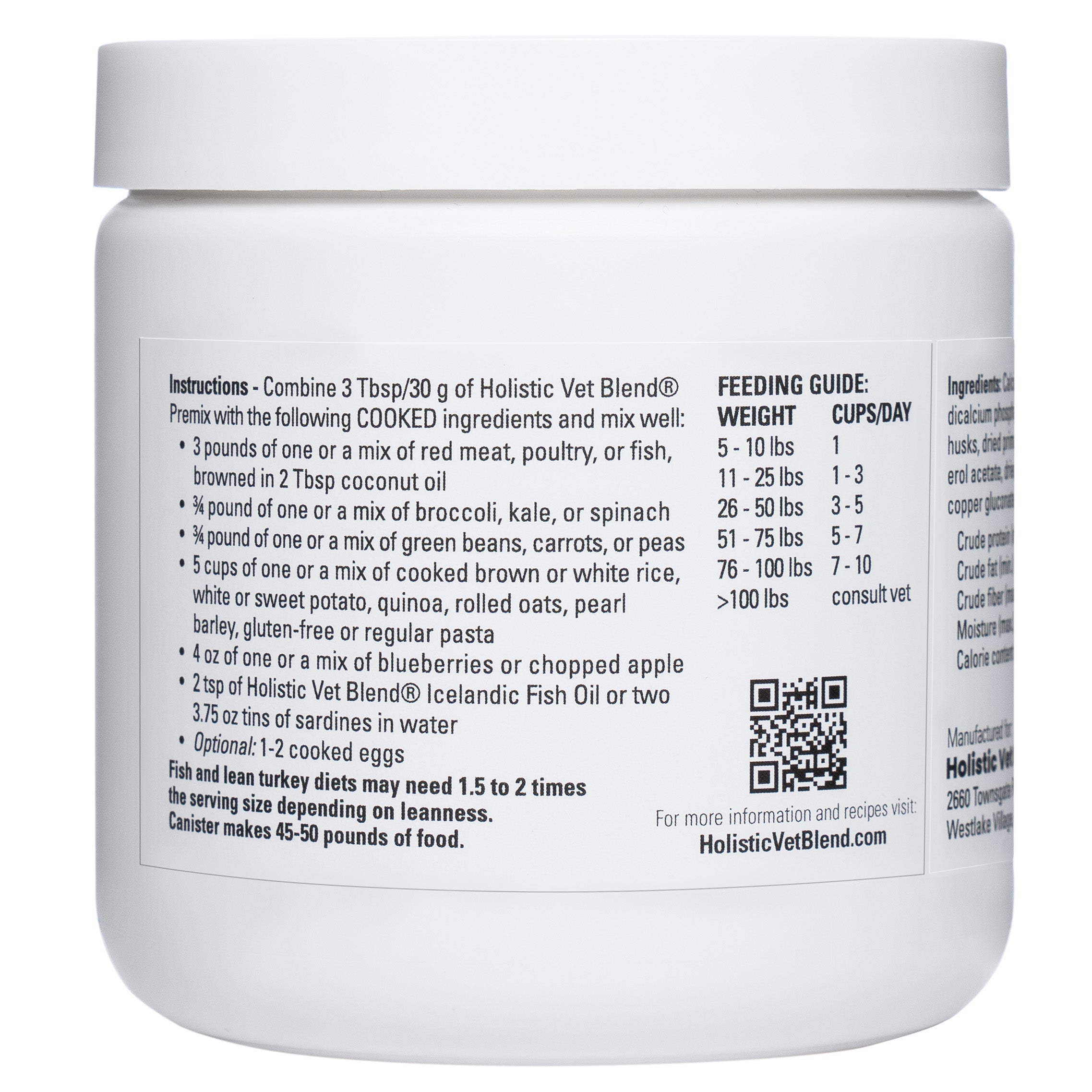 Canine Regular Premix with Grass-fed Beef Liver | Holistic Vet Blend